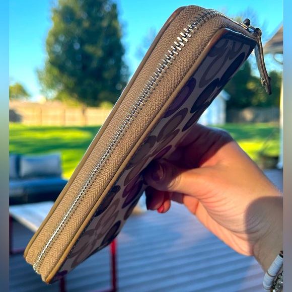 Coach | Bags | Coach Madison Clover Signature Satin Wallet | Poshmark